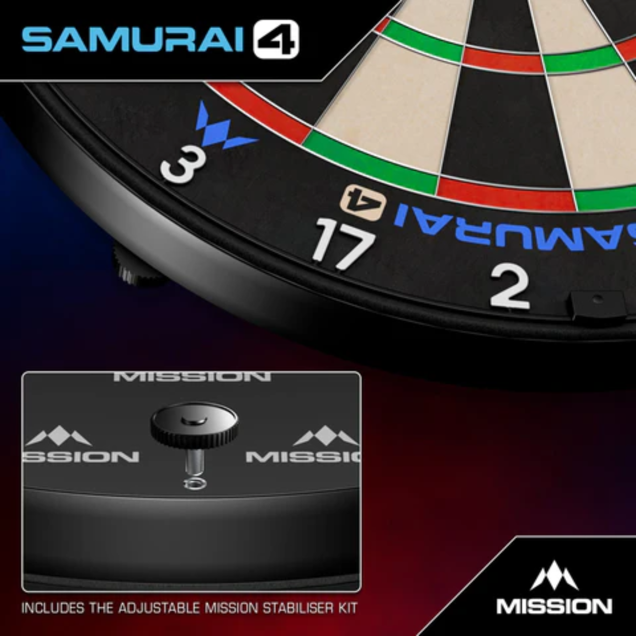 Mission Samurai 4 Dartboard – White Spider Edition | Universal Darts