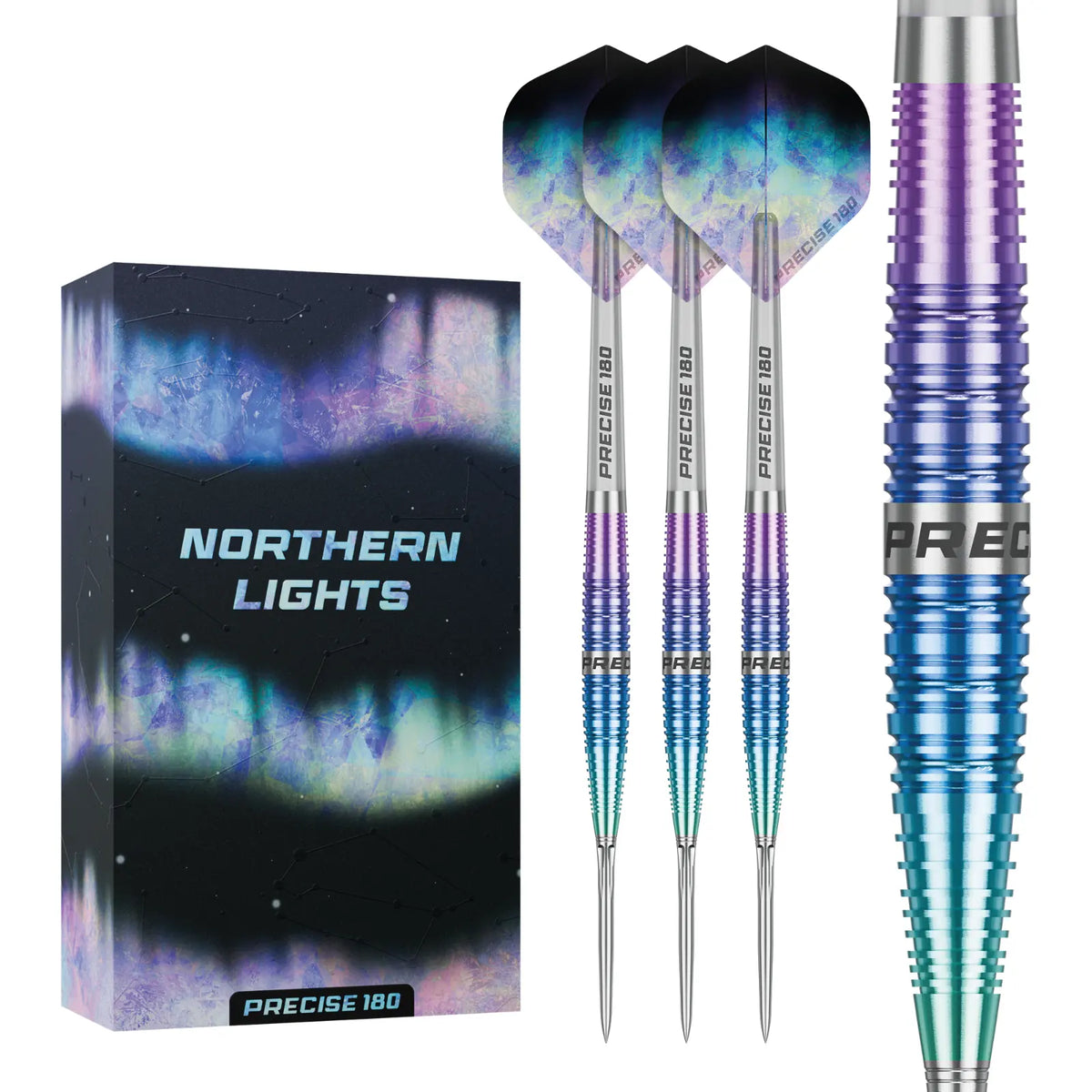 Buy Precise 180 Rainbow Tungsten Darts 90% Steel Tip | Universal Darts