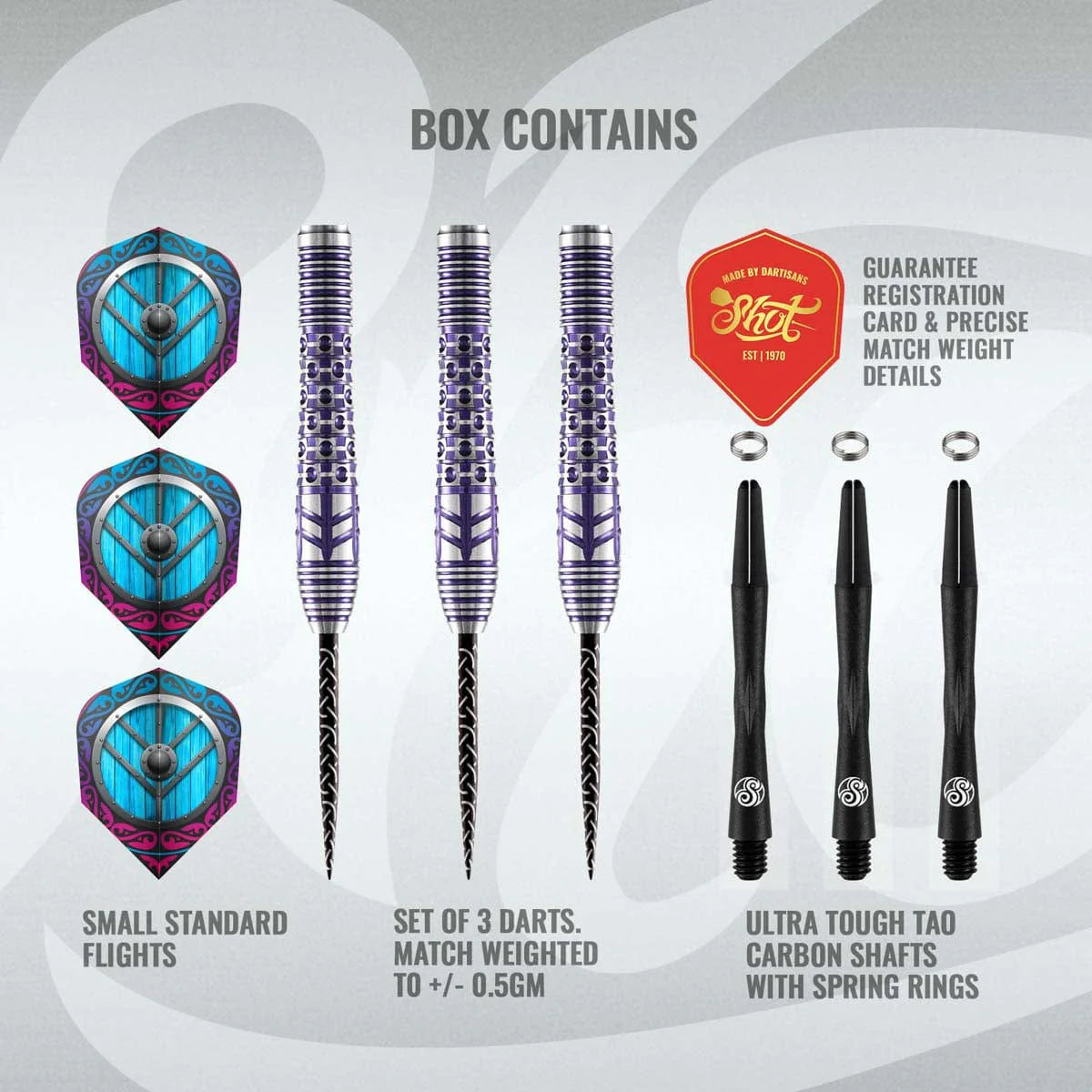 Shot Viking Shield Maiden Darts 90% Tungsten | Universal Darts