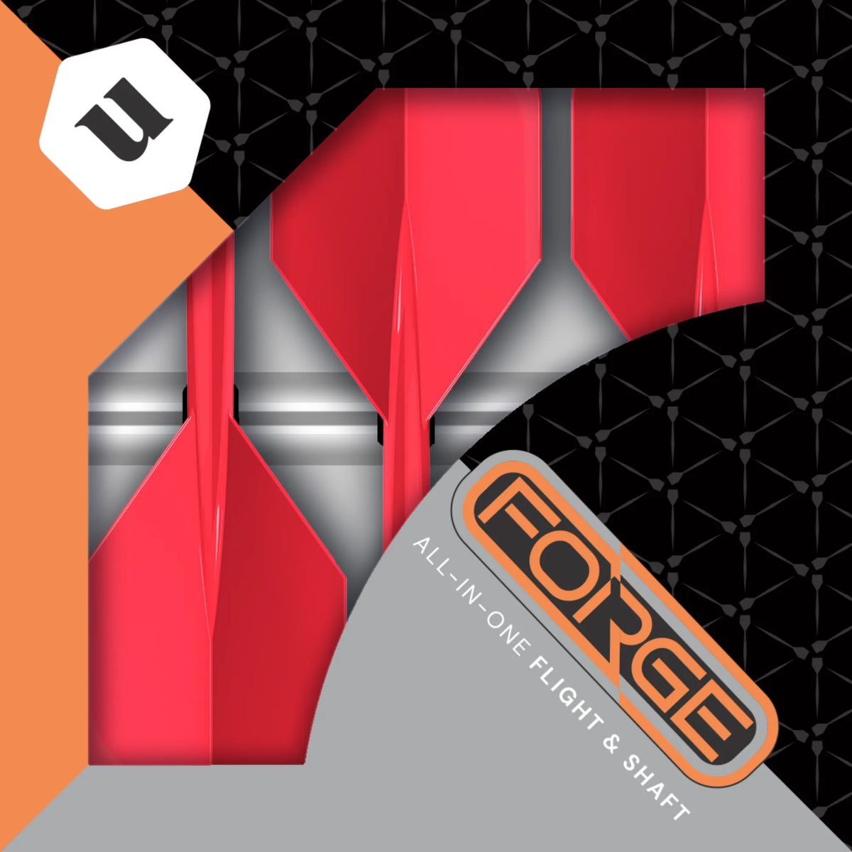 Buy Unicorn Forge Plus Red Moulded Flights | Universal Darts